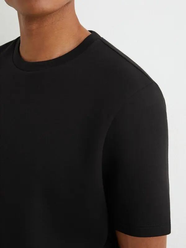 REISS Premium Interlock Modern-fit T-shirt - Black