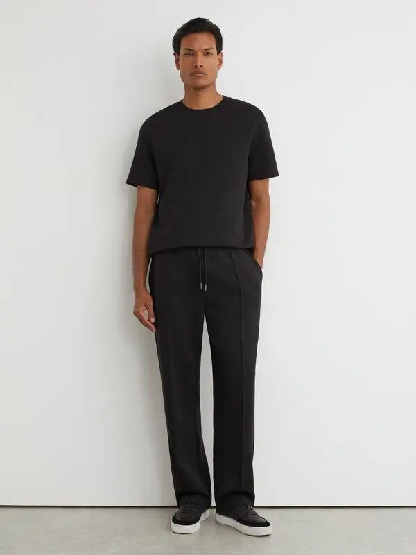 REISS Premium Interlock Modern-fit T-shirt - Black