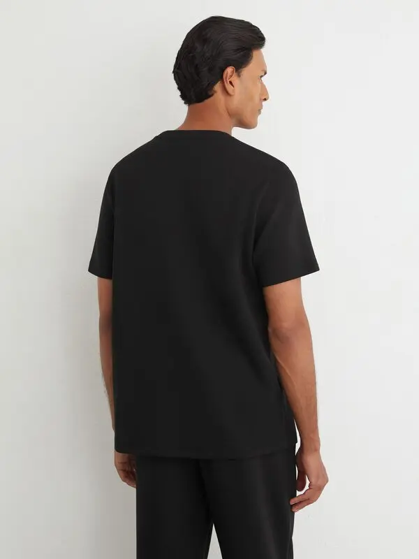 REISS Premium Interlock Modern-fit T-shirt - Black