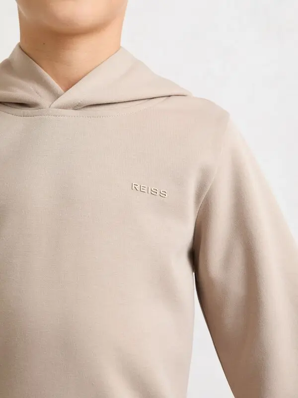 REISS 3-9 Yrs Premium Interlock-jersey Logo Hoodie