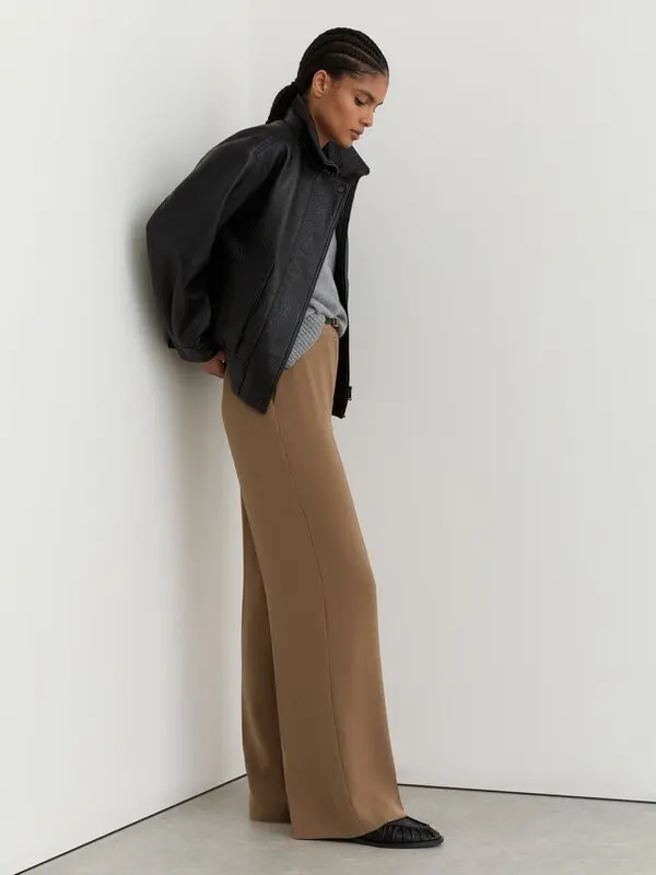 REISS Margeaux Wide-leg Tailored Trousers - Camel