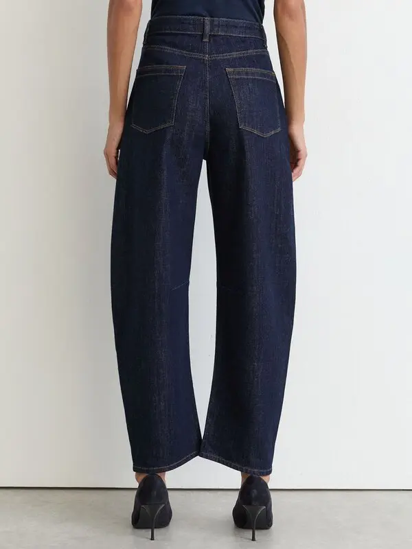 REISS Barrel-leg Jeans - Dark Blue