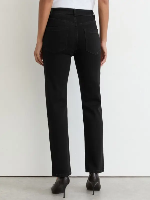 REISS Petite Slim-leg Mid-rise Jeans - Black