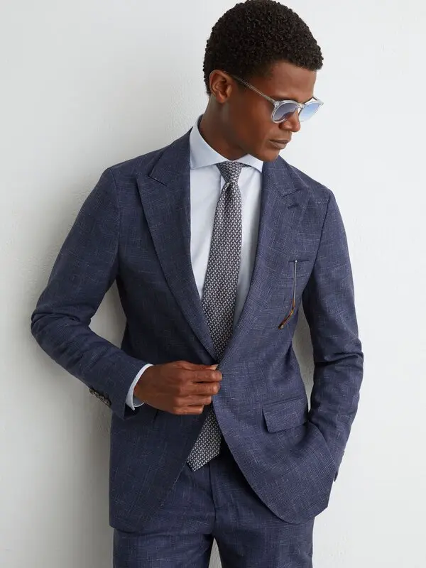 REISS Wool-blend Check Single-breasted Suit Blazer Classic-fit