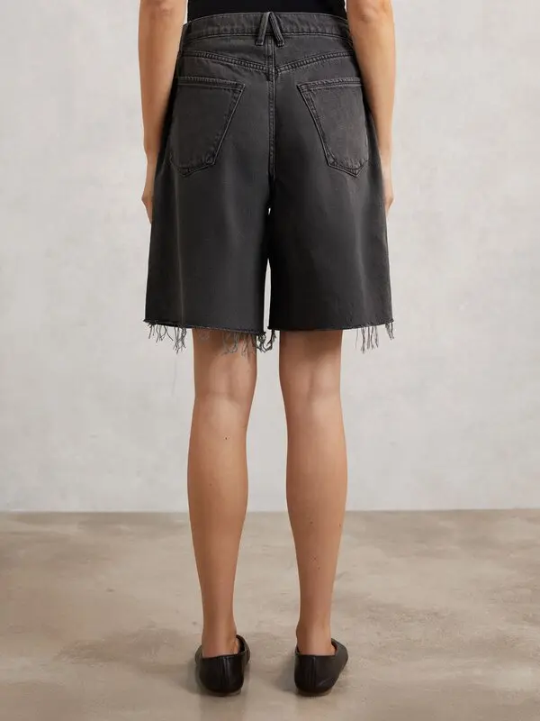 Good American American Denim Barrel Shorts