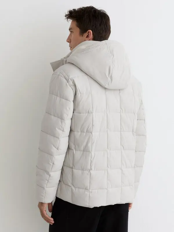 REISS Fleece-lined Hooded Puffer Jacket