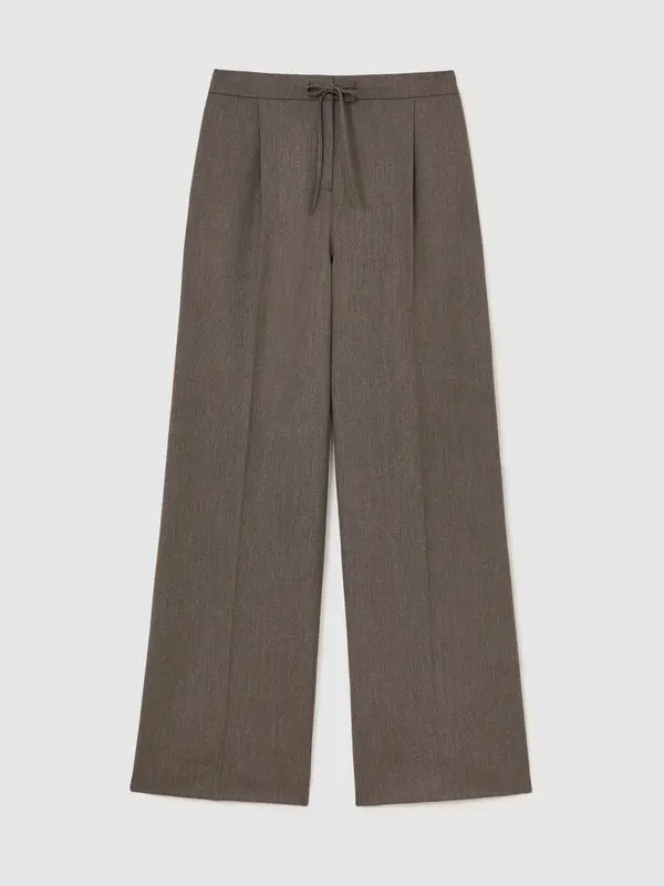 REISS Petite Wide-leg Pull-on Drawstring Trousers