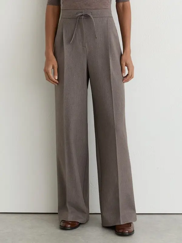 REISS Petite Wide-leg Pull-on Drawstring Trousers