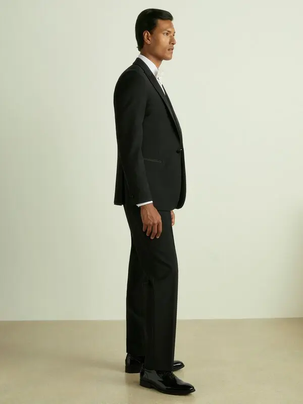 REISS Side Stripe Classic Fit Wool-blend Tuxedo Trousers