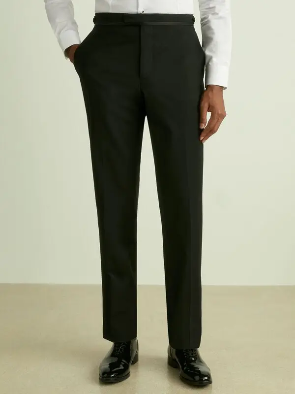 REISS Side Stripe Classic Fit Wool-blend Tuxedo Trousers