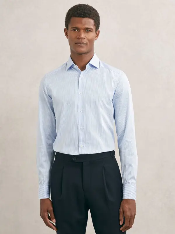 REISS Slim Fit Regular-fit Cotton-satin Shirt