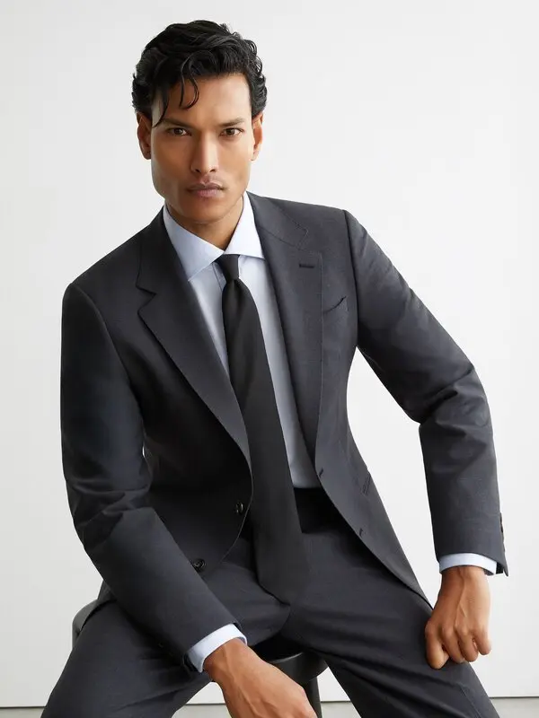 REISS Bishopsgate Fit Cotton-blend Stretch Shirt - Soft Blue