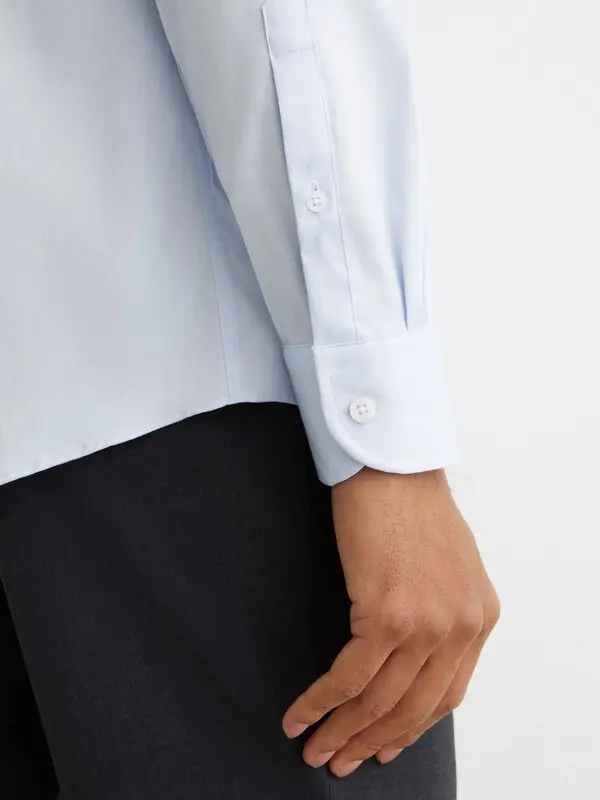 REISS Bishopsgate Fit Cotton-blend Stretch Shirt - Soft Blue