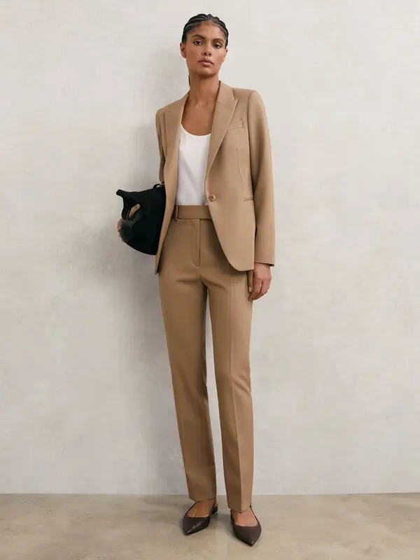 REISS Wool-blend Slim-leg Suit Trousers