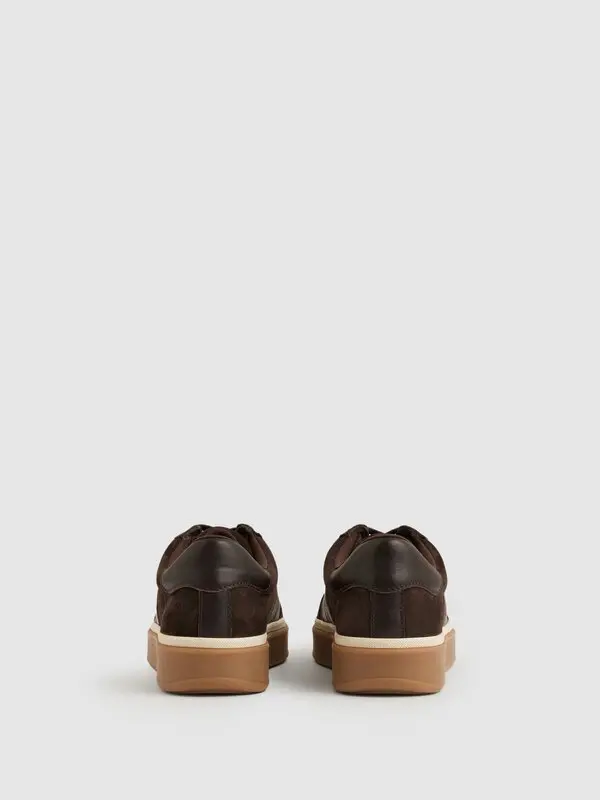 REISS Suede Low-top Trainers - Chocolate