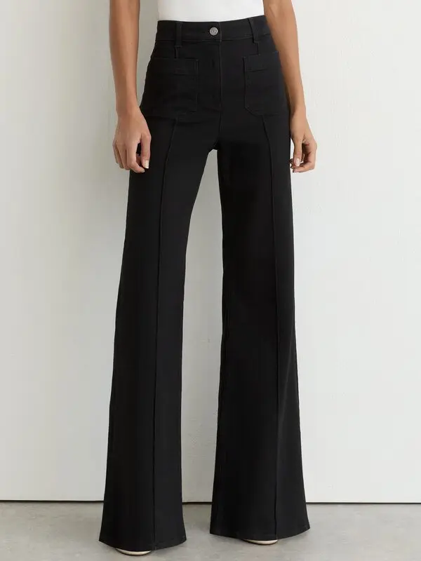 REISS Patch-pocket Flared Jeans
