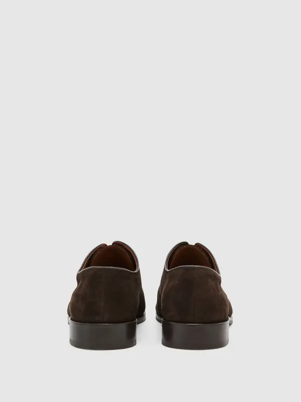 REISS Blake Lace-up Derby Shoes - Dark Brown