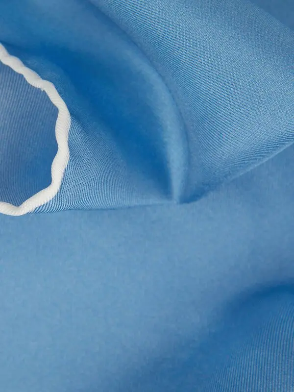 REISS Plain Silk Pocket Square - Blue
