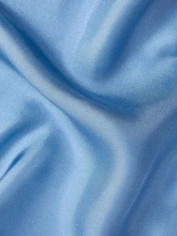 REISS Ceremony Motif Pocket Square Soft Silk Plain - Blue