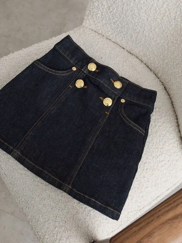 REISS 3-9 Yrs Denim Button-detail Skirt