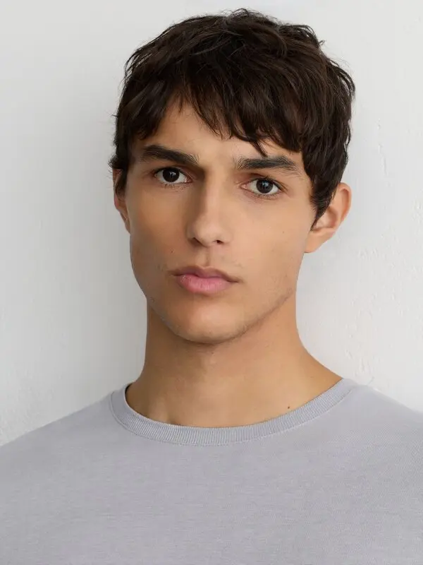 REISS Cotton- Crew-neck Modern-fit T-shirt - Light Blue