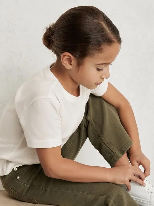 REISS 3-9 Yrs Cotton Crew-neck T-shirt - Ivory