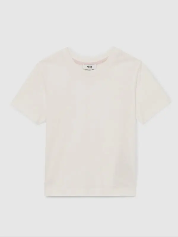 REISS 3-9 Yrs Cotton Crew-neck T-shirt - Ivory