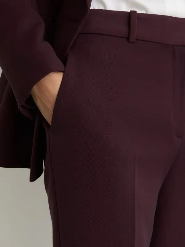 REISS Slim-fit Suit Trousers - Berry