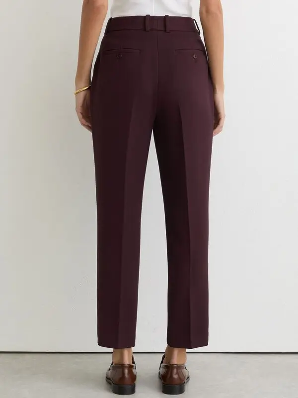 REISS Slim-fit Suit Trousers - Berry