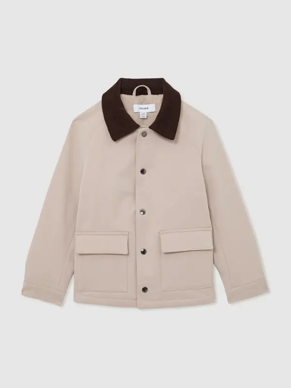 REISS 9-13 Yrs Corduroy-collar Chore Jacket