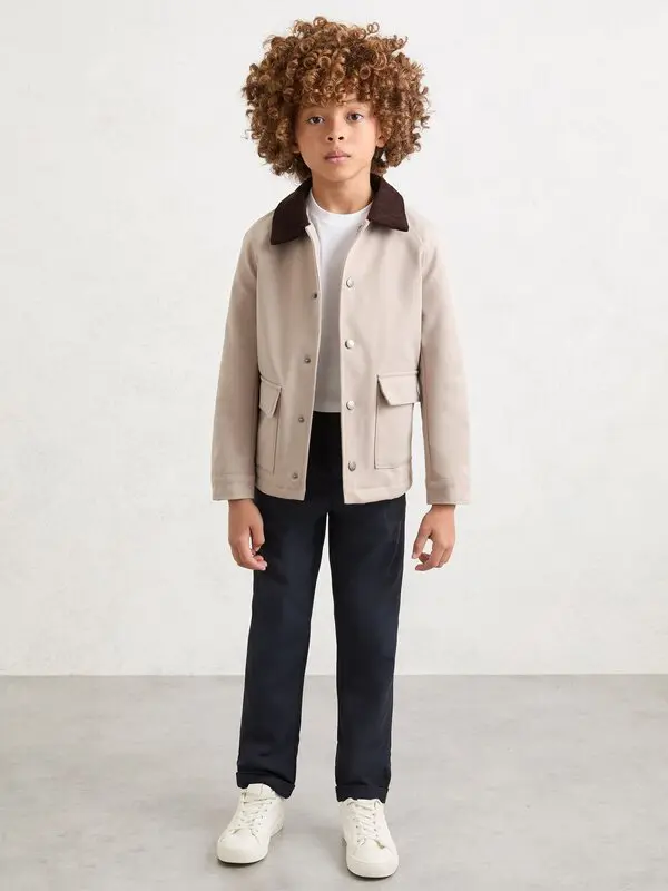 REISS 9-13 Yrs Corduroy-collar Chore Jacket
