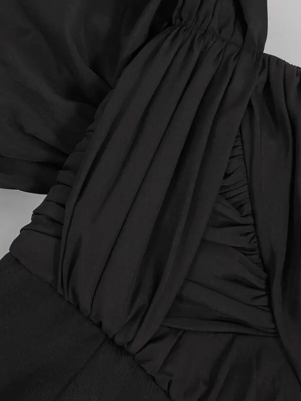 REISS Gathered Bardot Midi Dress