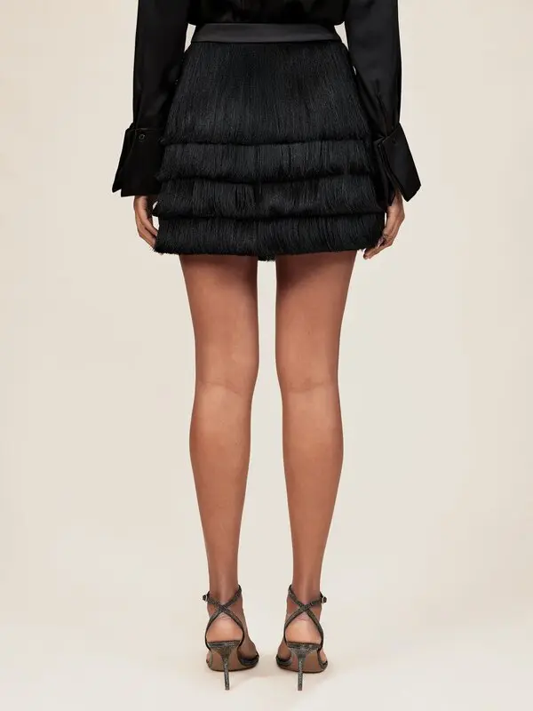 REISS Fringe Mini Skirt