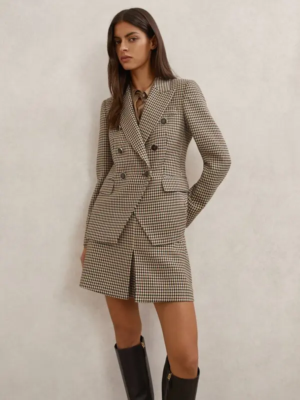 REISS Petite Wool-blend Double-breasted Blazer