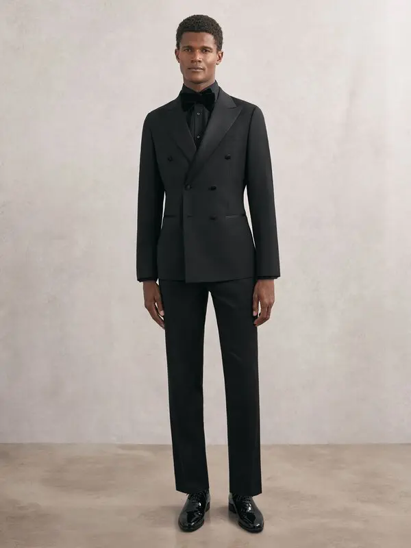 REISS Marcelular Fit Cotton Dinner Shirt - Black