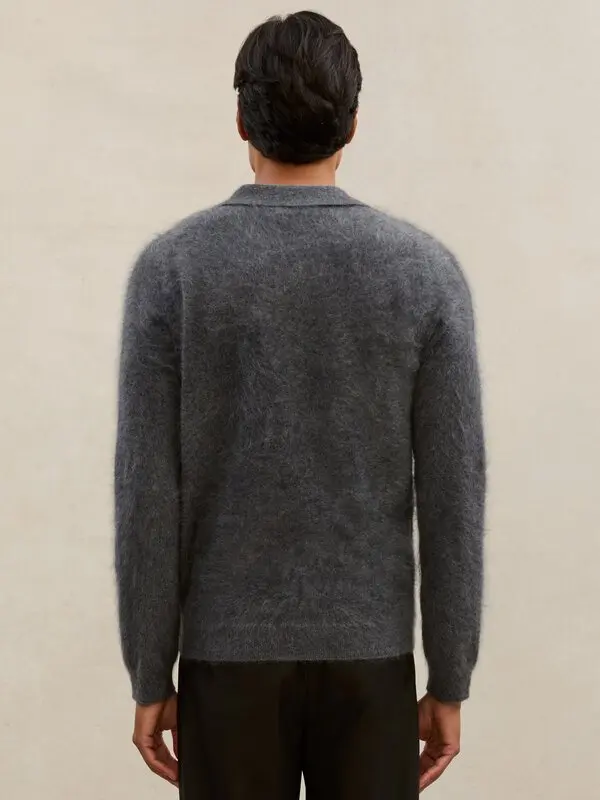 REISS Atelier Brushed-cashmere Polo Jumper