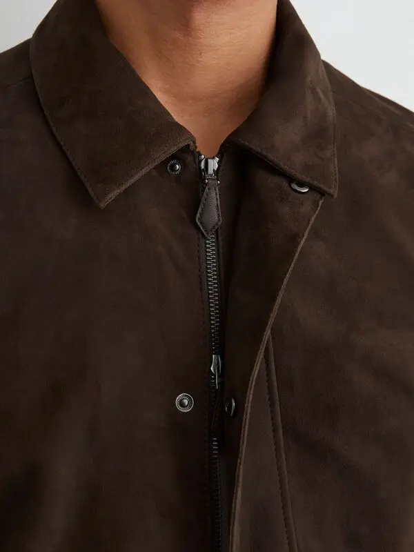 REISS Suede Twin-pocket Jacket