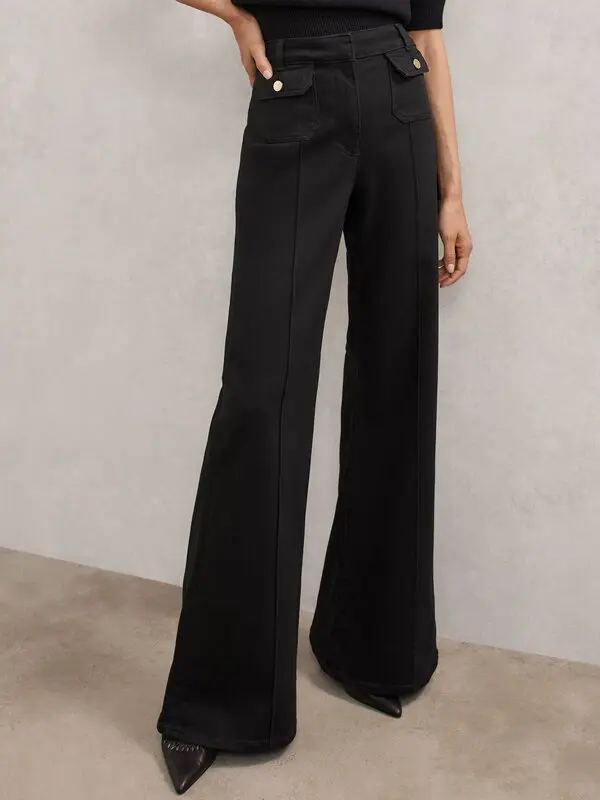 REISS Flared Pocket-detail Jeans