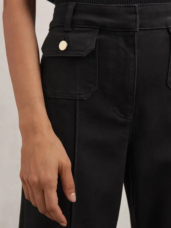 REISS Flared Pocket-detail Jeans