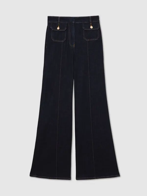 REISS Flared Pocket-detail Jeans