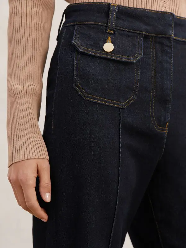 REISS Flared Pocket-detail Jeans