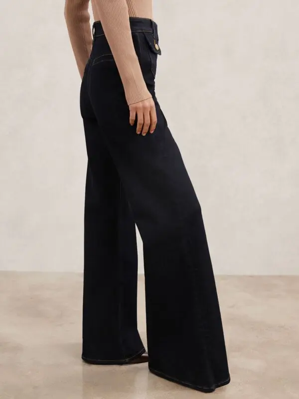 REISS Flared Pocket-detail Jeans