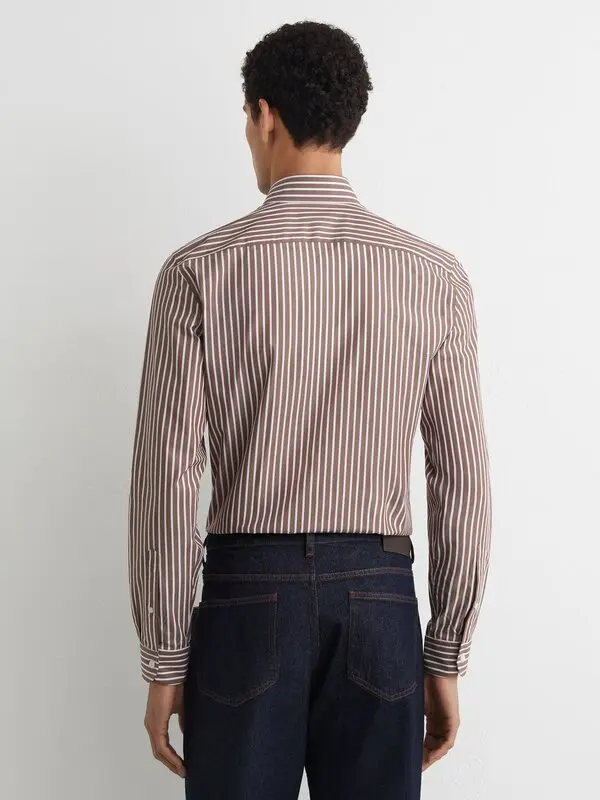 REISS Cotton Stripe Button-down Shirt Regular-fit