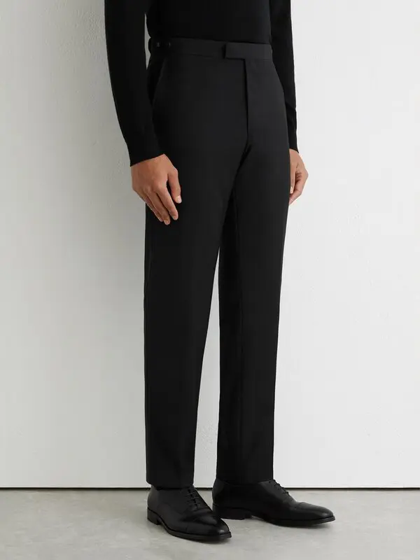 REISS Tailored Fit Wool-blend Suit Trousers - Black