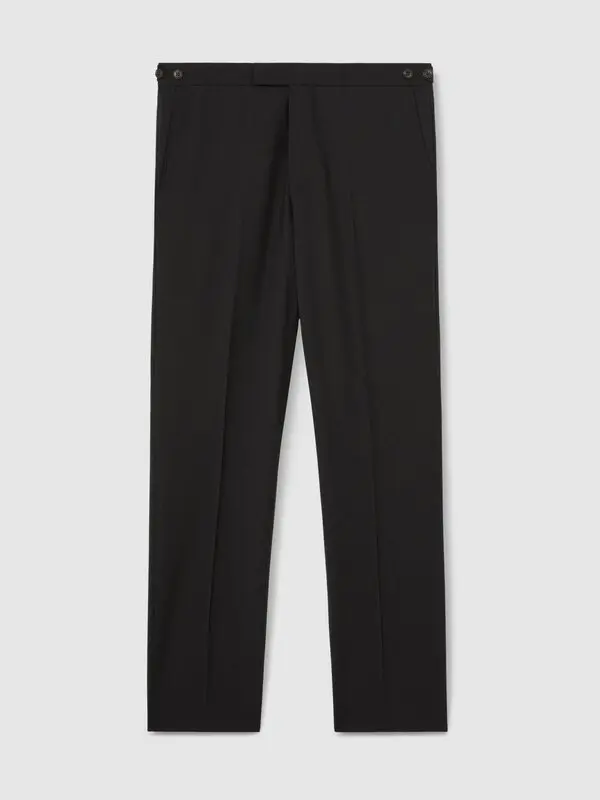 REISS Tailored Fit Wool-blend Suit Trousers - Black