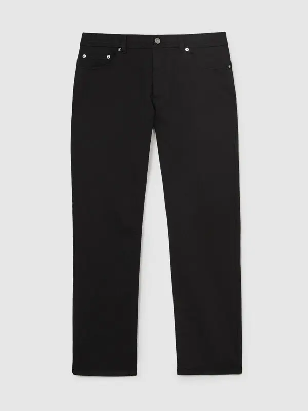 REISS Straight-leg Jeans - Solid Black