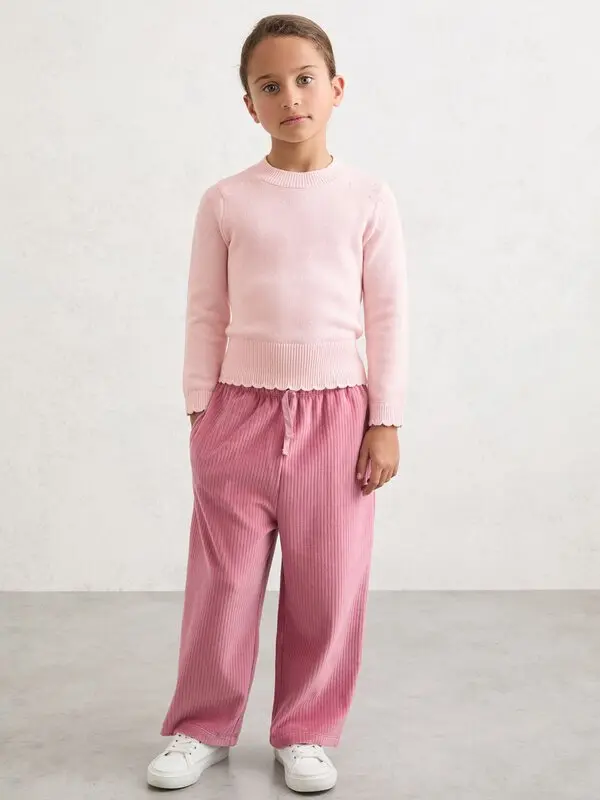REISS 9-13 Yrs Cotton Scallop-trim Jumper