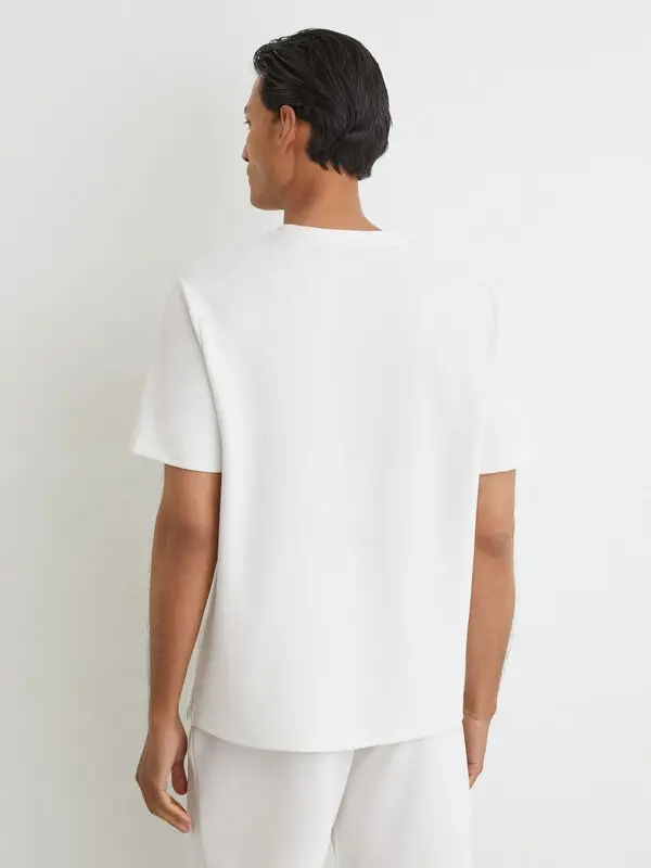 REISS Textured Modern-fit Crew-neck T-shirt - White