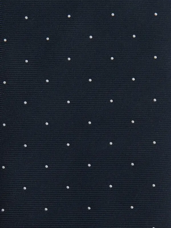 REISS Liam Silk Tie Polka Dot - Navy