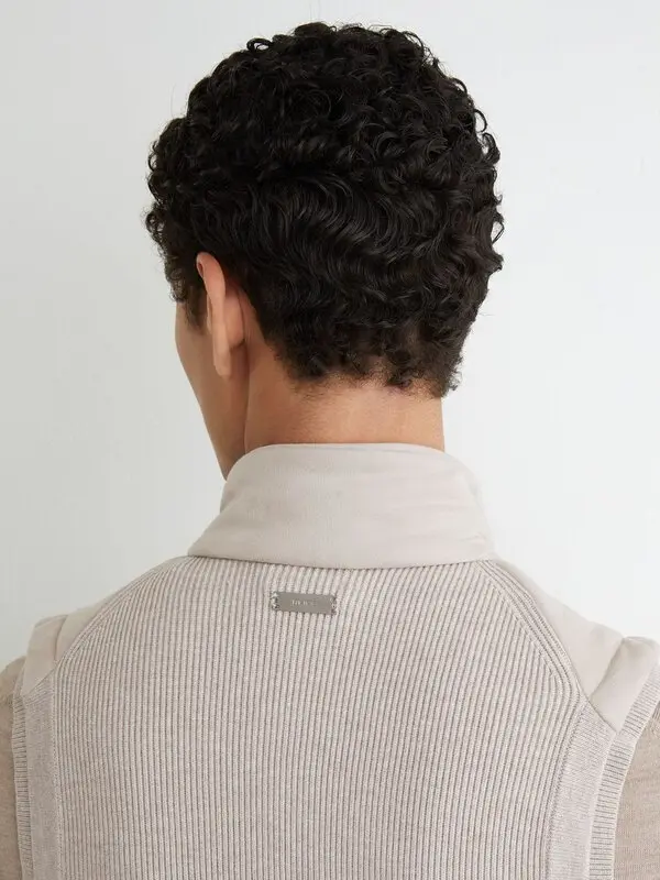 REISS Funnel-neck Quilted Gilet